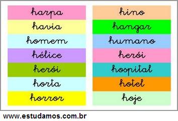 50 Palavras com H: Lista Completa para Stop e Estudo