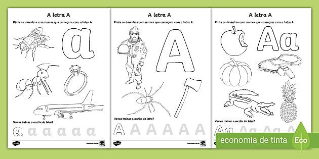 Atividade de Alfabetização com a Letra A: Guia Prático com 10 ...